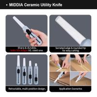 China Customized  Ceramic Retractable Sawtooth Blade Utility Knife for Packaging for sale