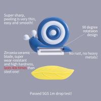 China Snail Design Zirconia Ceramic Blade Peeler 9.7x7.4 cm Food Grade PP TPE Handle Kitchen Gadget for sale