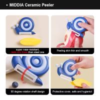 China Snail Design Zirconia Ceramic Blade Peeler 9.7x7.4 cm Food Grade PP TPE Handle Kitchen Gadget for sale