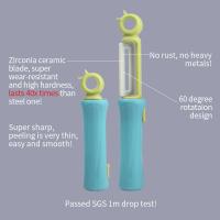 China Kitchen Essential Manual Retractable Ceramic Fruit Peeler with Zirconia Oxide Blade for sale