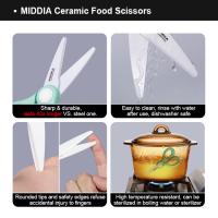 China MIDDIA Ceramic Scissors for Kids Food Vegetable Cutting 2.5 Inch OEM Zirconia Shears for sale