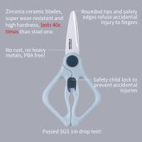 China Zirconia Ceramic Food Scissors 2.5 Inch Kitchen Shears for Baby Food Cutting for sale