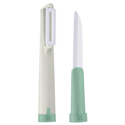 China Revolutionize Your Kitchen Gadget Collection with 2 In 1 Ceramic Paring Peeler Knife for sale