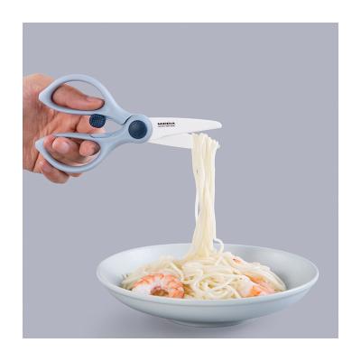 China Zirconia Ceramic Kitchen Scissors 2.5 Inch Non Rust Food Shears with Safety Lock for sale