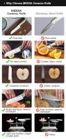 China 6 Inch Zirconia Ceramic Bread Knife with Colorful PP Handle for Fruits and Vegetables for sale