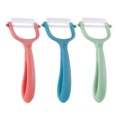 China Zirconia Ceramic Fruit Peeler 14x7.5cm Extra Sharp Non Rust Kitchen Peeler for sale