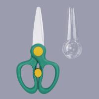 China Zirconia Ceramic Baby Kitchen Scissors 2.5 Inch Safety Child Lock Food Scissors for sale