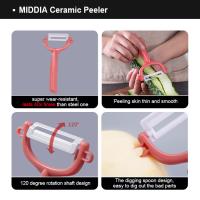China Zirconia Ceramic Fruit Peeler 14x7.5cm Extra Sharp Non Rust Kitchen Peeler for sale