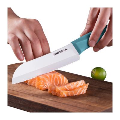 China Ceramic 5 Inch Santoku Kitchen Chef Knife Zirconia Blade 13cm Handle PP for sale