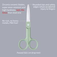 China MIDDIA Zirconia Ceramic Baby Food Scissors 2 Inch Mini Size Non Rust for sale