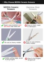 China MIDDIA Zirconia Ceramic Baby Food Scissors 2 Inch Mini Size Non Rust for sale