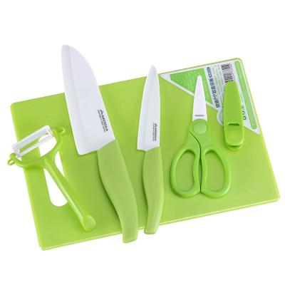 China MIDDIA 6-Piece Ceramic Kitchen Knife Set with Peeler Scissors 5.5 Inch Blade Zirconia for sale