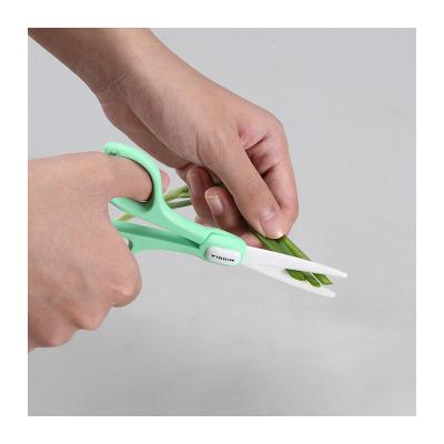 China 2 Inch Zirconia Ceramic Food Scissors PBT Handle Kitchen Cutlery for Salad Baby for sale