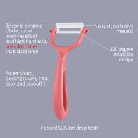 China Zirconia Ceramic Fruit Peeler 14x7.5cm Non Rust Kitchen Peeling Tool by MIDDIA for sale