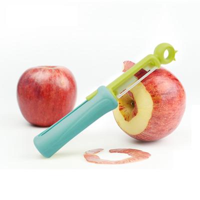 China Zirconia Ceramic Fruit Peeler 17cm Manual Retractable Apple Peeler Kitchen Tool for sale