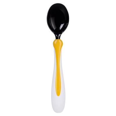 China Zirconia Ceramic Baby Spoon 16.3cm Food Grade PP Handle BPA Free OEM Custom for sale