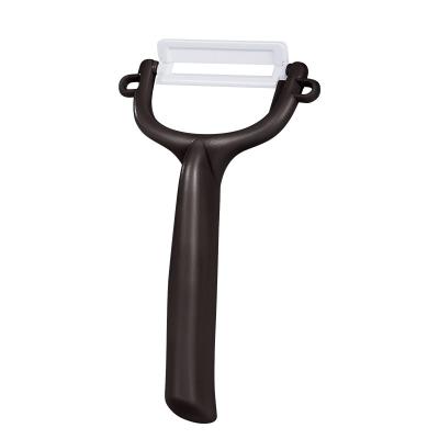 China MIDDIA Zirconia Ceramic Kitchen Fruit Peeler 13.8 cm Ergonomic Handle Non Rust Sharp Blade for sale