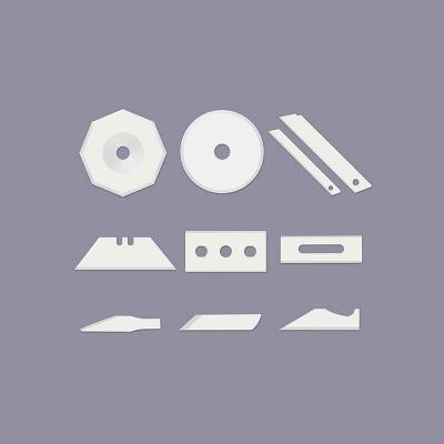 China Zirconia Ceramic Blade for Industrial Trapezoid Slitting Textile Cutter 30x Longer Life for sale
