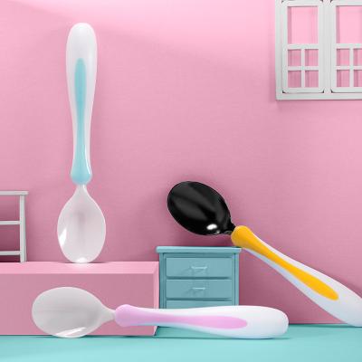 China Customized Ceramic Baby Feeding Spoon 16.3cm BPA Free Dishwasher Safe by MIDDIA for sale