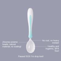 China Customized Ceramic Baby Feeding Spoon 16.3cm BPA Free Dishwasher Safe by MIDDIA for sale