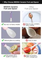 China MIDDIA Zirconia Baby Feeding Spoon 105mm Food Grade PP BPA Free Cute Giraffe Design for sale