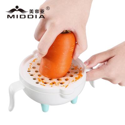 China 7-in-1 Manual Baby Food Grinder Masher Bowl Food Grade PP 17.7x11.6 cm for sale