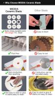 China Zirconia Ceramic Industrial Cutting Blade 30x Longer Life Custom Shape Size for Textile Paper Film for sale