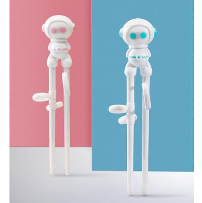 China Baby Training Chopsticks 18.5cm Zirconia Ceramic Kids Learning Chopsticks Food Grade PP Silicone for sale