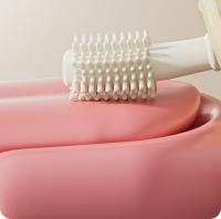 China Baby Clean Toothbrush 360 Degree Food Grade Silicone Oral Cleaning Teether 3.7 x 11.3 cm for sale