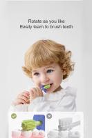China Baby Clean Toothbrush 360 Degree Food Grade Silicone Oral Cleaning Teether 3.7 x 11.3 cm for sale