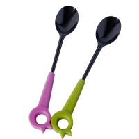 China Zirconia Ceramic Baby Feeding Spoon 16.3cm with Custom Logo and Ergonomic PP Handle for sale
