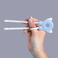 China Baby Training Chopsticks MIDDIA Custom Ceramic Chopsticks 16.3cm Food Grade PP Silicone for sale