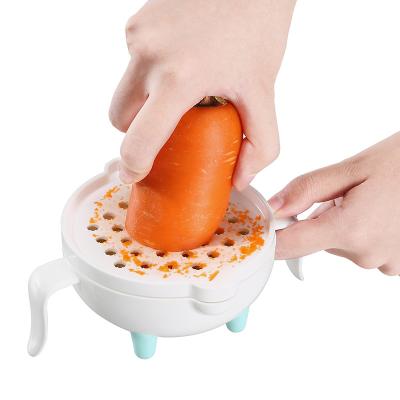 China 7 in 1 Manual Food Processor Baby Food Grinding Bowl 17.7x11.6 cm Food Grade PP Custom Logo for sale