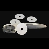 China Drop Test Passed MIDDIA Circular Blades Zirconia Leather Ceramic Cutting Round Blade for sale