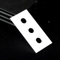 China Zirconia Ceramic Blade 3 Hole for Tape Film Textile Cutting 30x Longer Life for sale