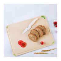 China BPA Free Rice Husk Fiber Cutting Board Double Side Kitchen Chopping Block 39.8x29.8cm for sale