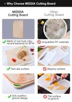 China BPA Free Rice Husk Fiber Cutting Board Double Side Kitchen Chopping Block 39.8x29.8cm for sale