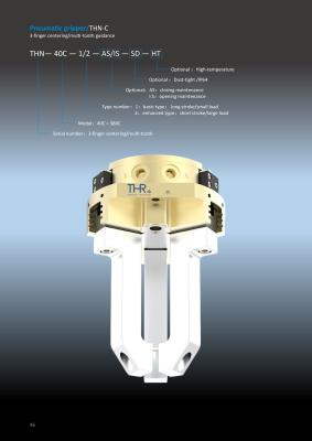 China Pneumatic Gripper 3 Jaw Pneumatic Gripper Sensor Ready Yes Workpiece Handling Equipment Ideal for Robotic Assembly Lines for sale