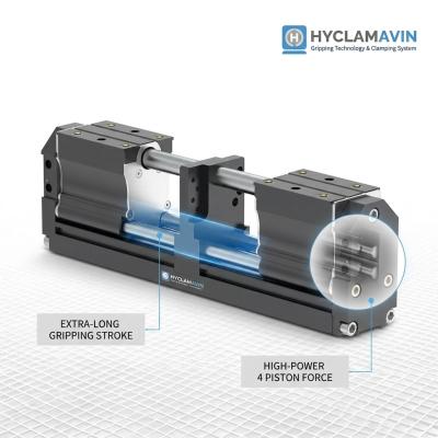 China Jaw Height 30mm Long Stroke Pneumatic Gripper incorporating Parallel Finger Style and Stroke Per Jaw 75 Mm to 175 Mm for Robotic Handling for sale