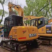 China ISUZU Engine 7TON Yellow Sany SY75C Excavator 0.32 Bucket Capacity 43kw Power for sale