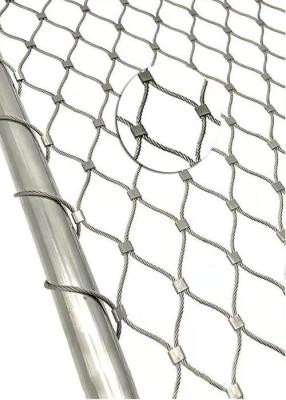 China Anti Acid Anti Alkali Balustrade Cable Mesh 4.0mm 80*80 Hole Anti Corrosion for sale