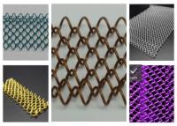 China Solid Metal Decorative Mesh Curtain Coil Chain Link Drapery Multi Coloured for sale