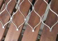 China SS316 Rope Diamond Ferruled Mesh Customized  For Stair Railing for sale