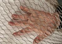 China 1.5mm Metal Rope Mesh 25mm Hole Size Flexible Decorative Rope Mesh for sale