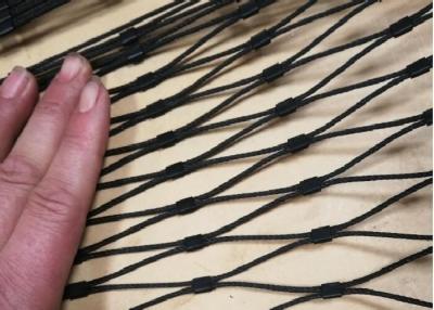 China 1.2mm -4.0mm Black Oxide Cable Mesh , Ferruled / Woven Zoo Aviary Netting for sale