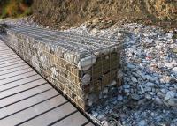 China 1.0X1.0X0.5m Welded Gabion Basket Wire Stone Cage 2X1X1m For Military for sale