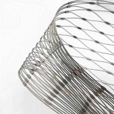 China Heavy Duty Zoo Mesh Bird Nets With 1*7 Cable Structure 25*25mm Aperture Diamond Shape Durability for sale