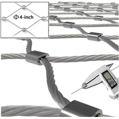 China Flexible Diamond Wire Rope Mesh 1.2mm - 6.0mm Horizontal / Vertical Orientation for sale