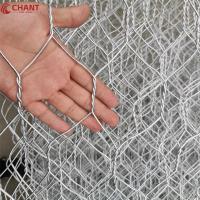 China 4x1x1 Mesh Size 80*100 Silver Double Twist  Woven Wire Mesh Gabion Baskets Hexagonal Wire Mesh for sale