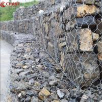 China 4x1x1 Mesh Size 80*100 Silver Double Twist  Woven Wire Mesh Gabion Baskets Hexagonal Wire Mesh for sale